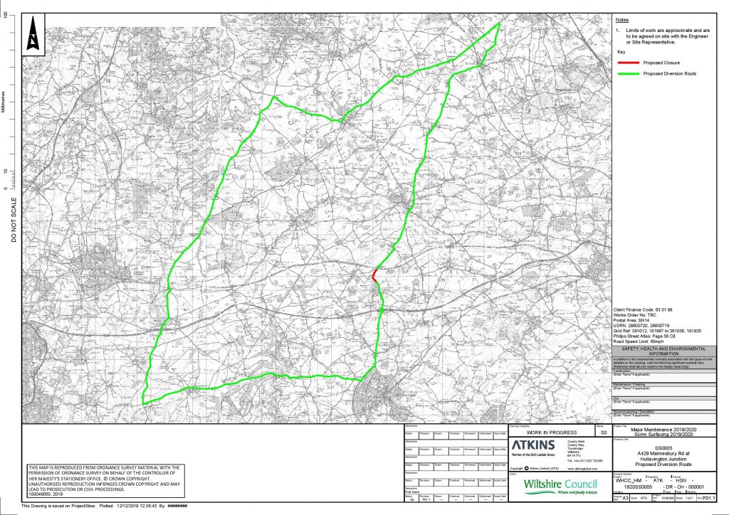 Temporary Road Closure of: A429 (Part), St Paul Malmesbury Without ...